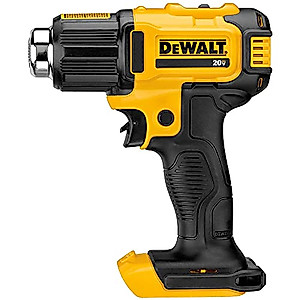 DEWALT 20V MAX Heat Gun, Cordless, Up to 990 Degrees, 42 Minutes of Run Time, LED Light, Bare Tool Only (DCE530B)