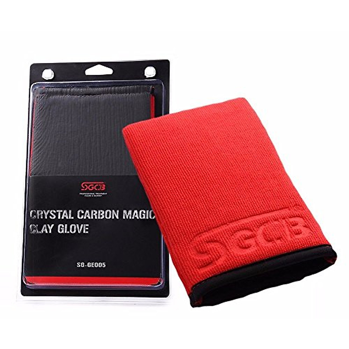 SGCB 1PCS Fine Grade Moya Clay Bar Mitt, Premium Surface Prep Mitt Finish Easy Detail Quick Remove Car Automotive Wash Mitt Clay Eraser Mitt Glove Fast Clean for Bonded Contamination Smooth Car Paint