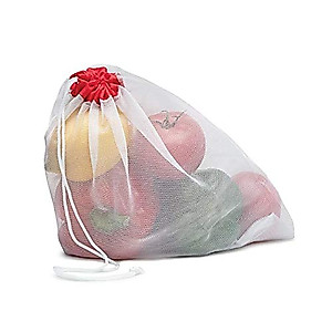 Joie Reusable Produce Bags 5pc Set, Sustainable, Nylon, Mesh, Machine Washable, Eco-Friendly