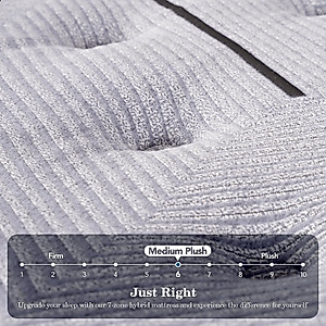 DIGLANT King Mattress, 14Inch Gel Memory Foam & 7-Zone Pocket Spring King Size Mattress, Medium Plush Hybrid Mattress in Box for Motion Isolation,Pressure Relief,CertiPUR-US, 76 * 80