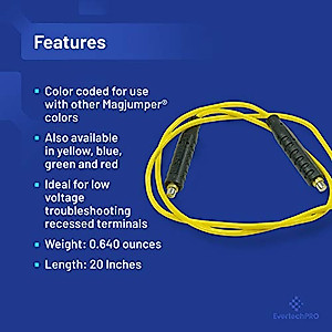 EvertechPRO MAG1BK Low Voltage Magnetic Jumper Black Replacement for Universal HVAC