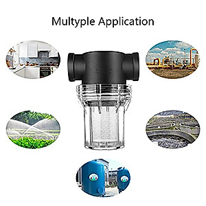 Cxztcl Inline Pipe Filter 1 Inch 40 Mesh Sediment Filter Strainer Attachment Raw Water Strainer for RV,Outdoor Gardening,Pressure Washer