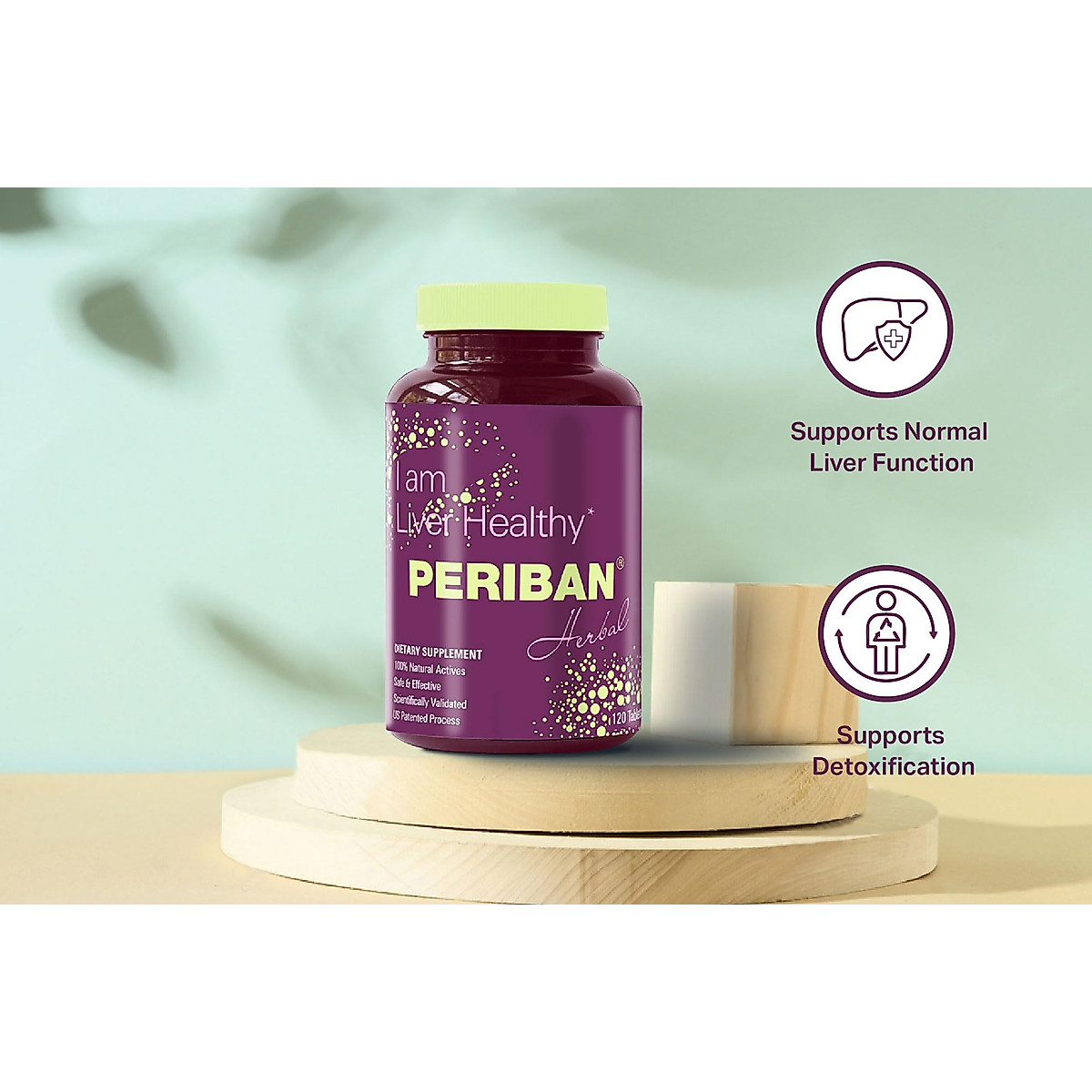 PERIBAN Liver Support -Blend of Andrographis Paniculata, Boerrhavia Diffusa, Tephrosia Purpurea, Phyllanthus Niruri. Proven to Support The Body's Natural Liver Functions and Immune Health