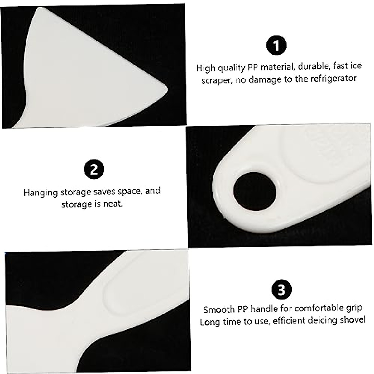 Yardwe 6 Pcs deicing Shovel ice defroster Deicing Scraper Fridge Freezer Plastic Scraper Zero Wiper Fridge Cleaning Scoop Grass Paint for Lawn Mini Refrigerator Large Snow plow pp