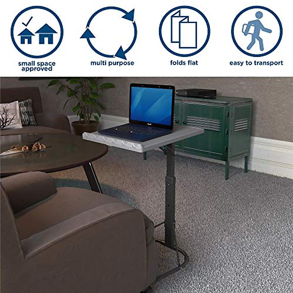 CoscoProducts COSCO Multi-Functional Personal Folding, Gray Activity Table, 1 Pack