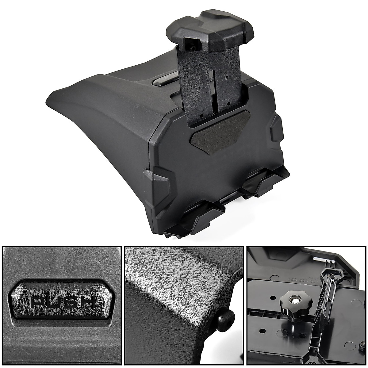 SAUTVS Electronic Device Tablet Phone Holder for Can-Am Maverick X3 2017-2024 Accessories, X3 Electronic Device Mounts with Storage Box Organizer Tray, Replace #715002874