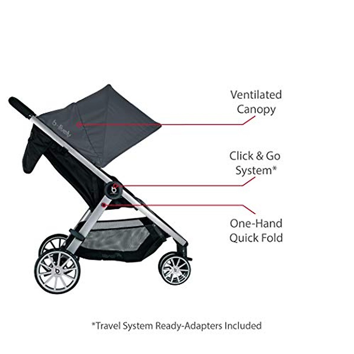 Britax B-Lively Lightweight Stroller, Dove