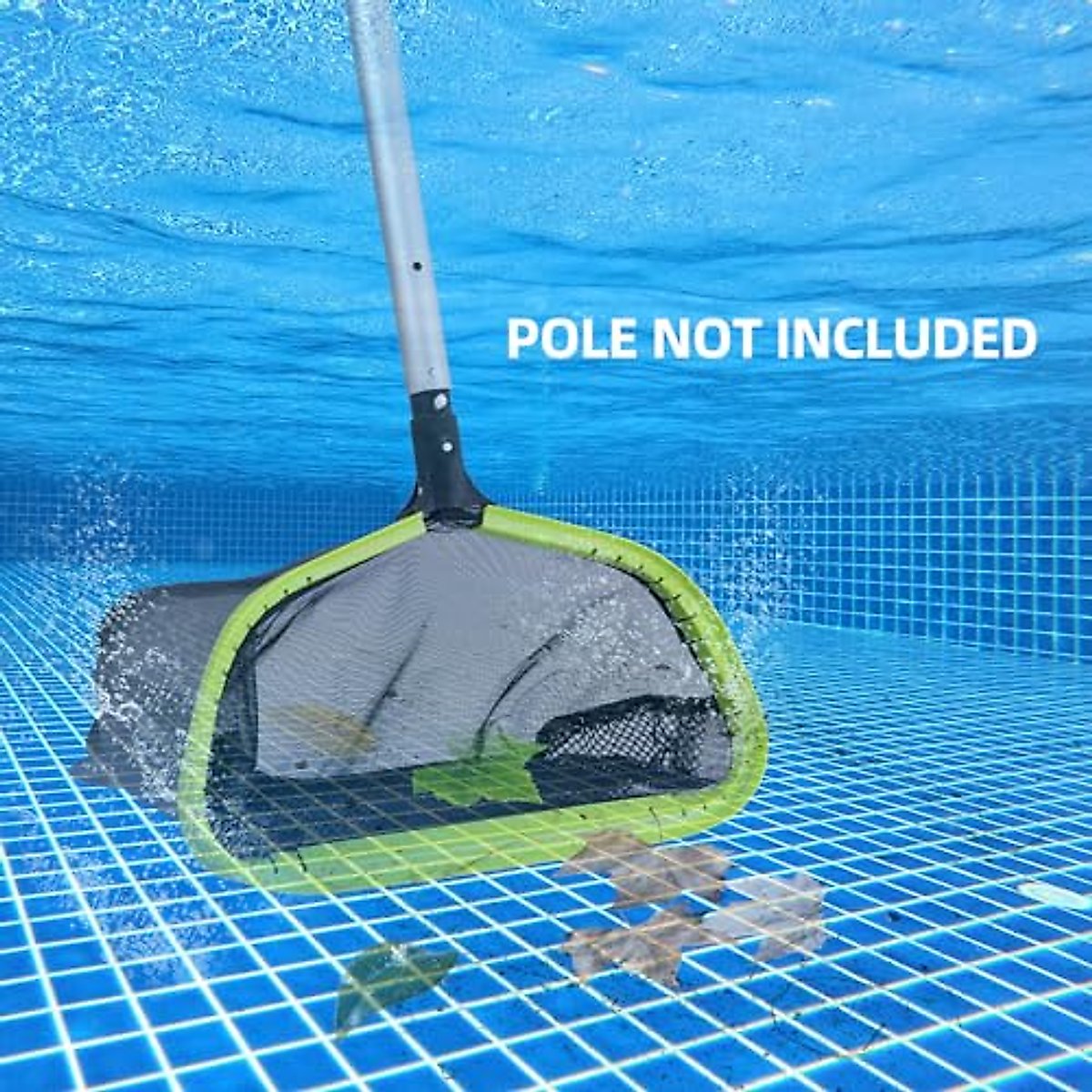 Sepetrel Pool Net,Professional Swimming Pool Leaf Skimmer Nets for Cleaning with Double-Layer Deep Big Bag,Heavy Duty Aluminum Frame & Handle Rake(Pole Not Included)