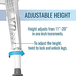 DMI Tool-Free Universal Transfer Bench for Bathtubs & Showers, 350lb Weight Capacity, Adjustable Legs, Secure Handles, FSA & HSA Eligible