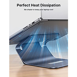 JSAUX Laptop Stand for Desk, Aluminum 2 in 1 Computer Riser and Tablet Stand, Ergonomic Notebook Holder Compatible with MacBook Air Pro, iPad Air Pro, Dell XPS, HP, Lenovo, More 10-15.6” Devices