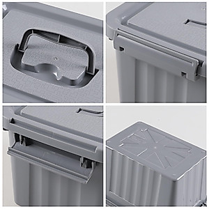 Tstorage 6 Quart Plastic Storage Latch Box with Lid and Handle, Gray, 6 Pack