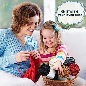 Xinnun 12 Skeins Plush Yarn, Thick Chenille Yarn, Soft Blanket Velvet Yarn for Knitting DIY Craft Total Length 1116 Yards, Fluffy Yarn for Crocheting Sweater Shawl Toy, 3.5 Oz/Skein (Simple Color)