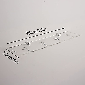 WANLIAN Wine Glass Holder Wall Mounted Wine Glass Holder Acrylic Wall Mounted Wine Glass Holder Cabinet Tableware Lower Wine Glass Holder and Wine Glass Storage Rack (Transparent 2 pieces)