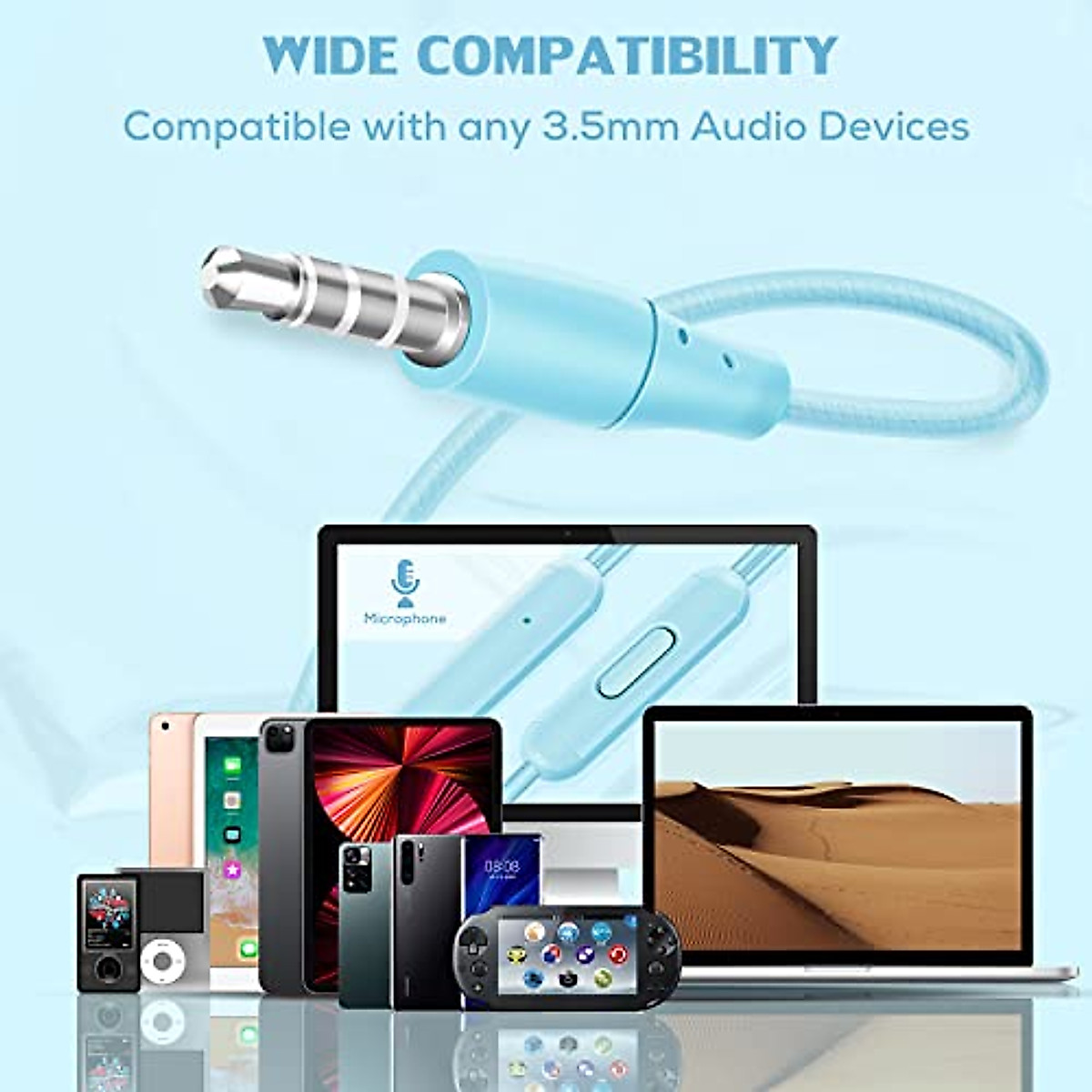 Wired Earbuds with Microphone Pack of 3, Noise Isolating Wired Headphones, Earphones with Powerful Heavy Bass Stereo, Compatible with Android, iPhone, iPad, Laptops, MP3 and Most 3.5 mm Interface