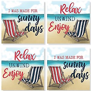 Carson Sling Chair Set Square House Coaster Set
