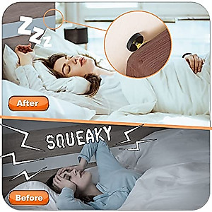 SPEETH 4 Pack Headboard Stoppers, Adjustable Bed Noise Stopper for Wall, Bed Frame Post Anti-Shake Tool, Head Board Stabilizer Pad Support Bumper Guards, Threaded Fixer Keep from Squeaking, 30-105mm