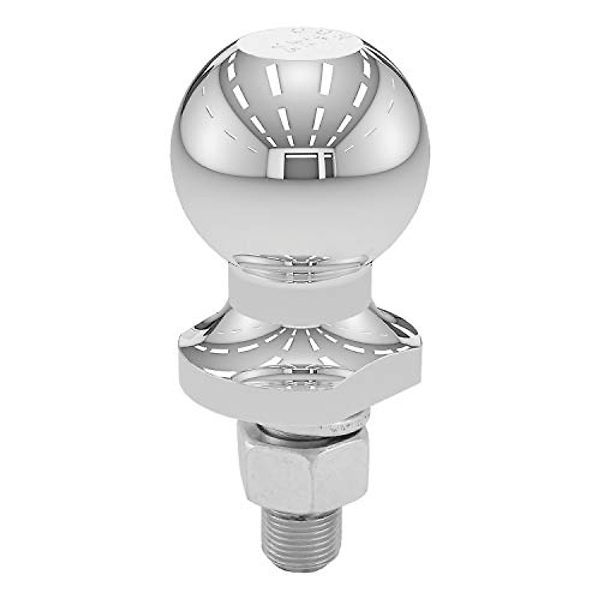 CURT 40098 Chrome ATV, UTV, Lawn Tractor Hitch Ball, 2,000 lbs, 2-Inch Diameter, 5/8 x 1-3/4-Inch Shank