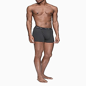 Calvin Klein Men's Cotton Stretch 5-Pack Trunk, 5 Black, L