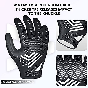 Vgo... NGG X1 Seamless Utility Gloves,Safety Work Gloves,Knuckle Impacted Mechanic Gloves(Size L,Black,TP1105)