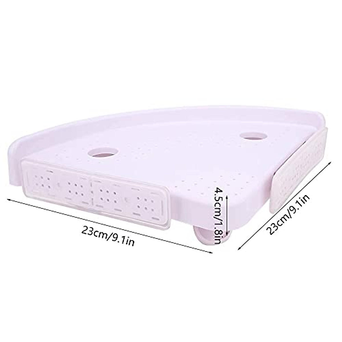 White Triangular Shower Shelf, Bathroom Shelf, Dust‑Proof Hotel For Home Bathroom Laundry