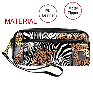 Pencil Case,Pen Pencil Pouch Portable Bag,Stationery Organizer for School,Zebra Leopard Print Decoration