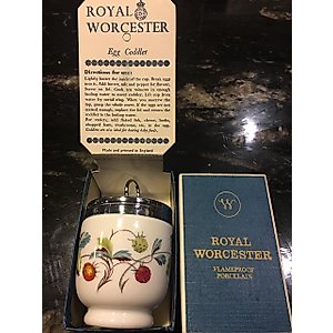 Royal Worcester Double Egg King Size Coddler Strawberry Fair Butterfly Pattern - Floral-Rare and Beautiful