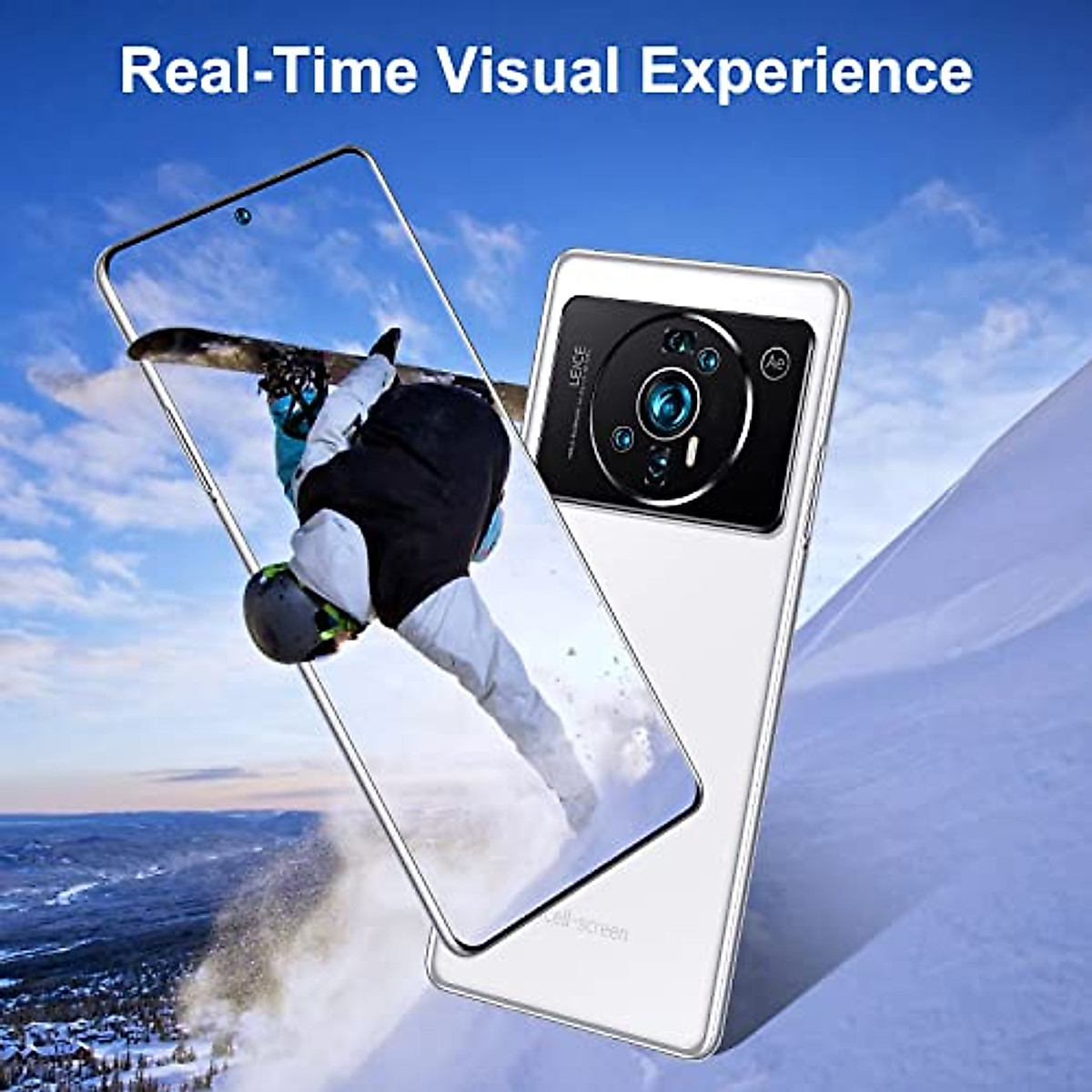 WV LeisureMaster M12 5G Unlocked Cell Phone,4GB RAM+128GB ROM Dual Sim Cellphone, Android Smartphone 48MP+72MP Dual Camera, 7300mAh Battery 7.3-inch HD+ Screen, Face Recognition