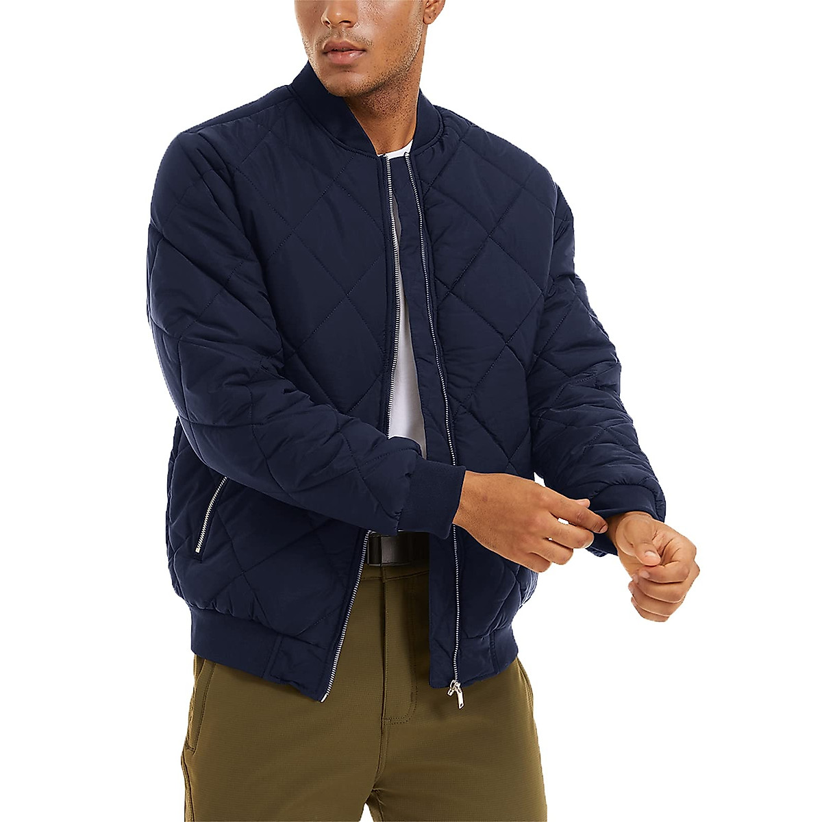 EKLENTSON Outerwear Jackets & Coats Men Utility Bomber Varsity Baseball Jacket