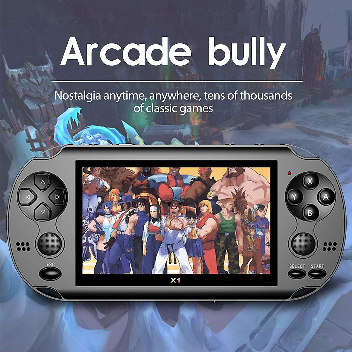 Soso Handheld Game Console 8GB Built in 10000+ Video Games, 4.3 inch HD Portable Game Console, Nostalgic Classic Dual-Shake Game Console, Birthday Xmas Gifts, Multi-Language