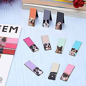 30 Pieces Magnetic Bookmarks,Pet Magnet Page Markers,Cute Dogs Magnetic Page Clips,Puppy Faces Book Markers,Assorted Bookmark for Students Teachers School Home Office Reading Stationery,15 Designs