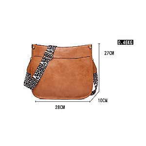 LMKIDS Purses and Handbags PU Leather Hobo Bags for Women Tote Bag Shoulder Bag with Adjustable Shoulder Strap (Cow Color)