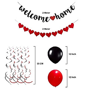Welcome Home Party Decorations, Welcome Home Banner, Welcome Back Family Gathering Party Decorations Supplies