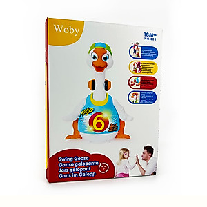 Woby Baby Musical Toy Dancing Singing Talking Walking Hip Hop Swing Goose Cool Educational Toy Gift for 1 2 3 Year Toddlers Kids Boys Girls