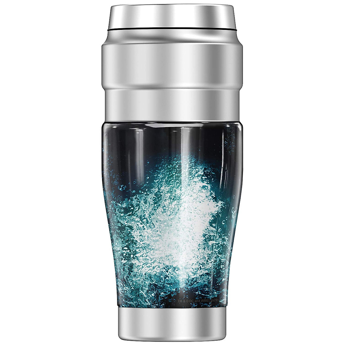 Justice League Movie Aquaman Logo, THERMOS STAINLESS KING Stainless Steel Travel Tumbler, Vacuum insulated & Double Wall, 16oz