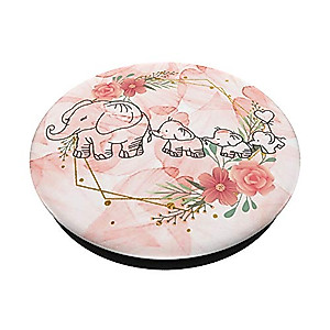 Mama Elephant & Baby Bonding Phone Grip for Mom - 3 KIDS PopSockets Grip and Stand for Phones and Tablets