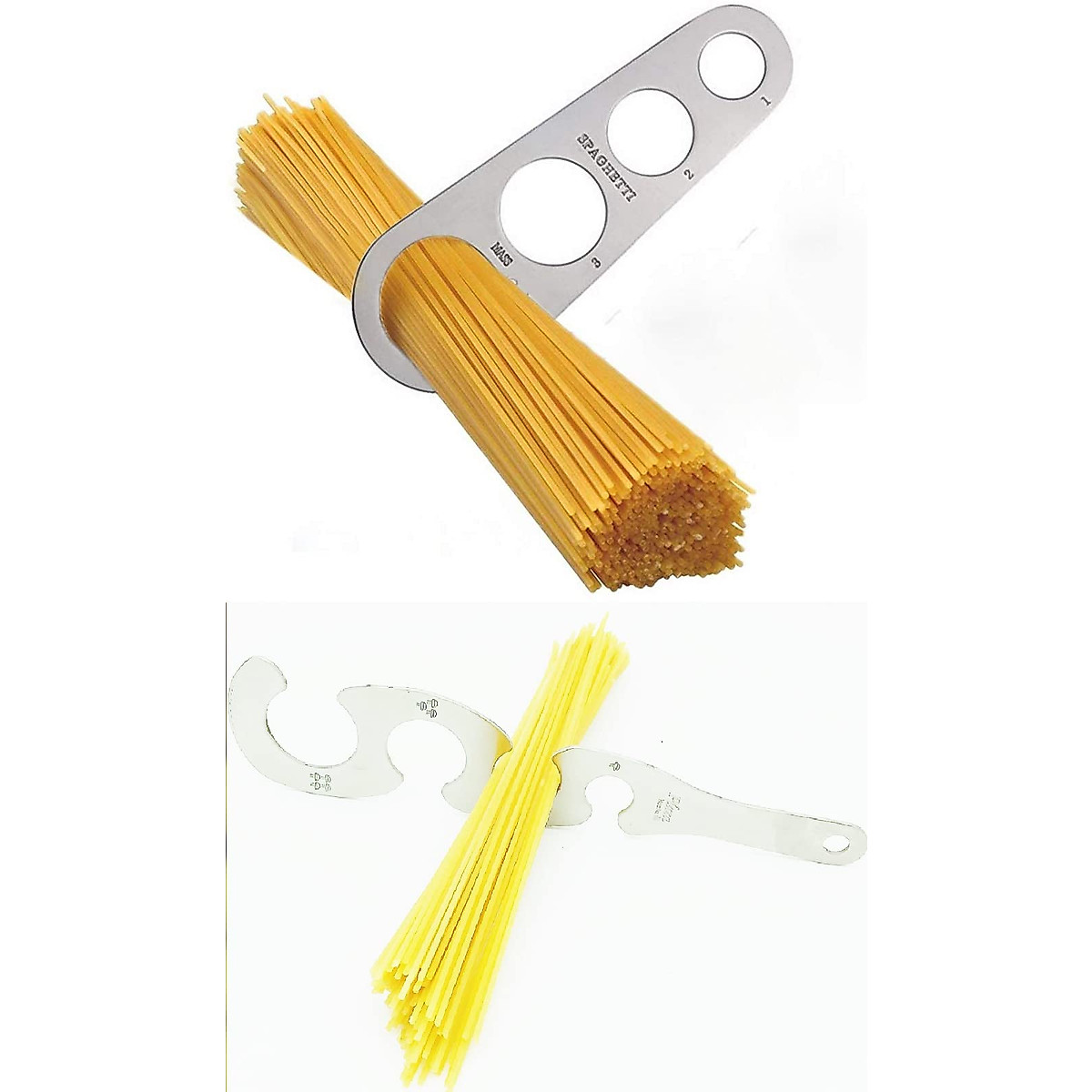 Spaghetti Pasta Measure Stainless Steel Spaghetti Measurer Tool 4 Serving Portion Control Pasta Cooking Tool Kitchen Gadgets 2 Pcs Different structure