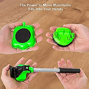 Heavy Duty Furniture Lifter Lever 4 660 lbs Load Capacity Appliance Roller Wheels Sliders + Adjustable Height Lifting Tool for Easy Safe Moving Sofas Couch Washer Dryer Refrigerator Bed Drawer Cabinet