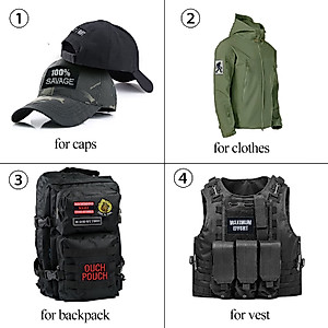 Gleihow 12 Pieces Random Funny Tactical Morale Patch Full Embroidery Military Loop and Hook Patches for Caps Backpacks Vest Harness Military Uniforms