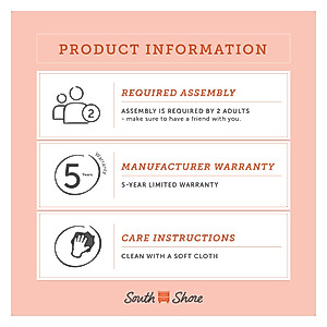 South Shore Versa 6-Drawer Double Dresser and 2-Drawer Nightstand, Gray Maple