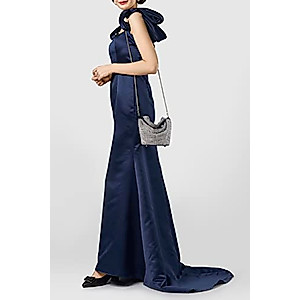 BABEYOND Women's Sparkly Clutch Evening Bags Glitter Rhinestone (Silver)