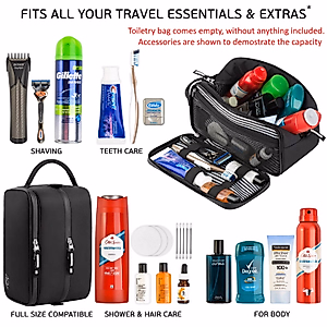 Toiletry Bag Dopp Kit for Men - Nylon Travel Toiletry Bag Waterproof Shower Cosmetic Organizer for Women Men - Travel Kit Shaving Bag for Men