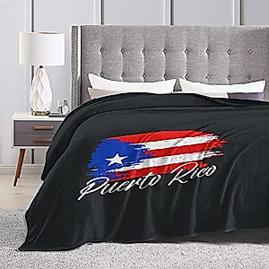 Puerto Rico Puerto Rican Boricua Pr Flag Portorican Full Fleece Throw Cloak Wearable Blanket Flannel Fluffy Comforter Quilt Nursery Bedroom Bedding King Size Plush Soft Cozy Air Conditioner Blanket