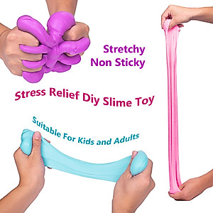 16 Pack Mini Butter Slime Kit for Kids, with Watermelon, Lemon, Cherry, Slime Accessories, Stress Relief Toys for Girls and Boys, for Kid Party, Play Education and Birthday Gift.