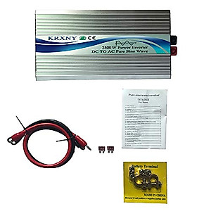 KRXNY 2500W Off Grid Pure Sine Wave Solar Power Inverter 48V DC to 110V 120V AC Converter 60HZ with LCD Display