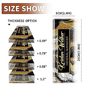 Desk Name Plate Personalized, Custom Name Plate for Desk, Office Desk Decor for Women Men, Acrylic Desk Accessories, Office Gifts for Boss Nurse Teacher, Employee Appreciation Gifts (Black Coast)