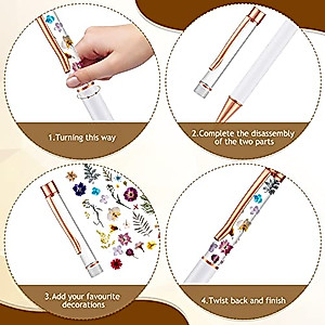 5 Pcs Sublimation Pens Stylus Pen Blank Heat Transfer Pen Sublimation Ballpoint Pen with 10 Pcs Shrink Wrap for Christmas DIY Office School Stationery Supplies (Rose Gold, Empty Tube)