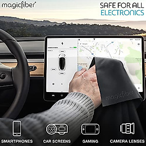 MagicFiber Extra Large Microfiber Cleaning Cloth - Premium Cloth for TV, Screens, Windows, Mirrors & More
