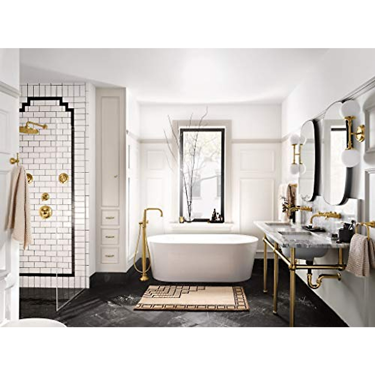 Moen YB0503BG Colinet Traditional Double Robe Hook, Brushed Gold