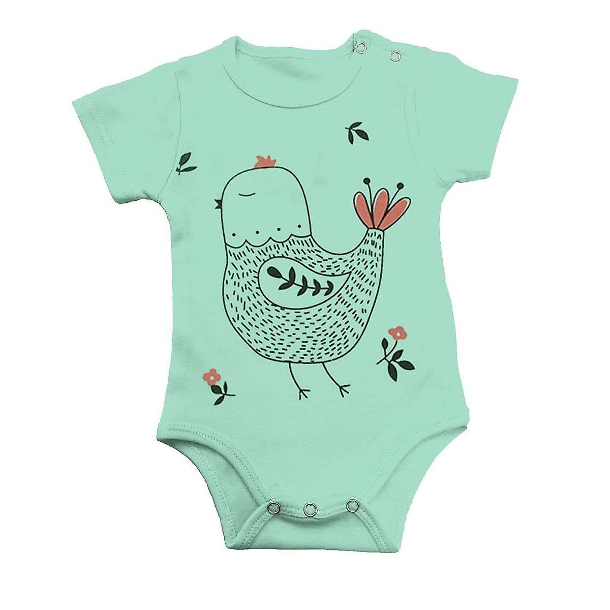 FLORNO Baby Bodysuits 5-Pack – 100% Pure Cotton Short Sleeve Onesies for Newborns and Infants, Unisex Baby Clothes (12-18 Months)