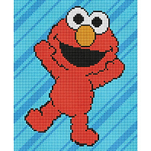 DIAMOND ART CLUB Sesame Street ELMO Canvas Diamond Painting Kit, Round 5D Diamond Art for Adults and All Ages, 9" x 11" (22.7 x 27.7 cm)